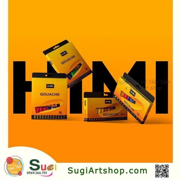 Màu Gouache Miya Himi Set 12/18 màu dạng tuýp 12ml - Sugi Art Shop