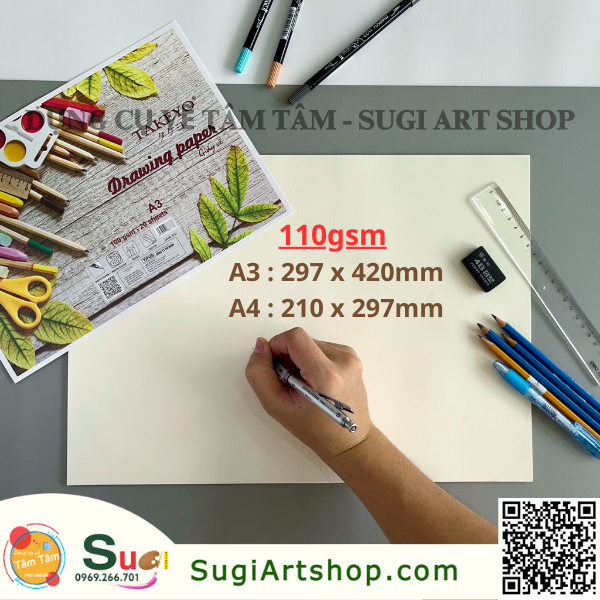 Giấy vẽ cơ bản SKETCH PAPER TAKEYO - Sugi Art Shop
